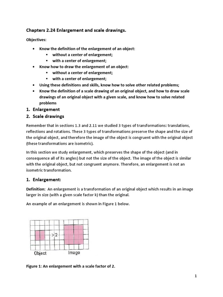 Enlargement and Scale Drawings | PDF | Shape | Euclidean Geometry
