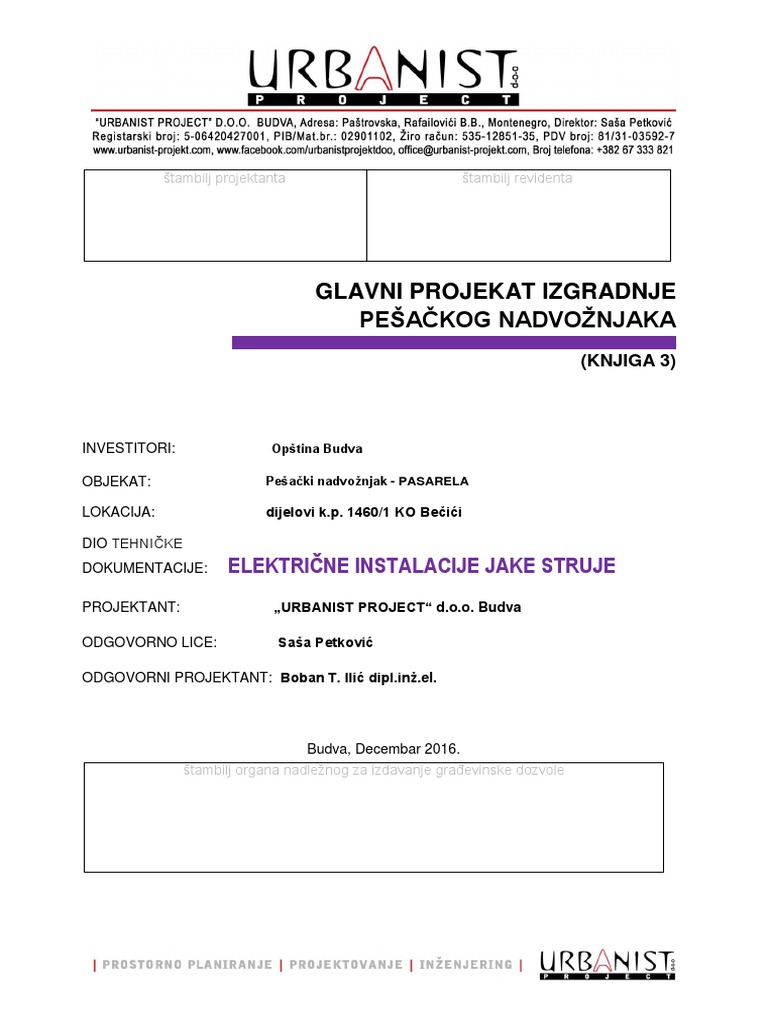 PASARELA - PROJEKAT JAKE STRUJE Elp | PDF