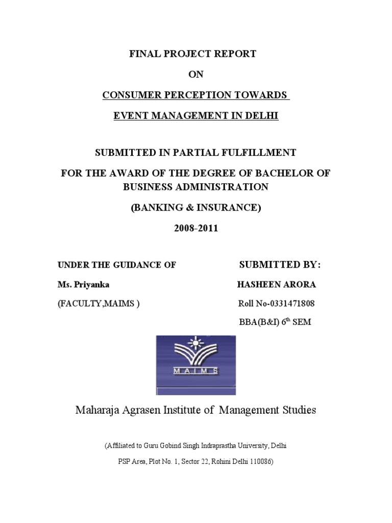 A Project Report On Event Management | PDF | Target Audience | Marketing