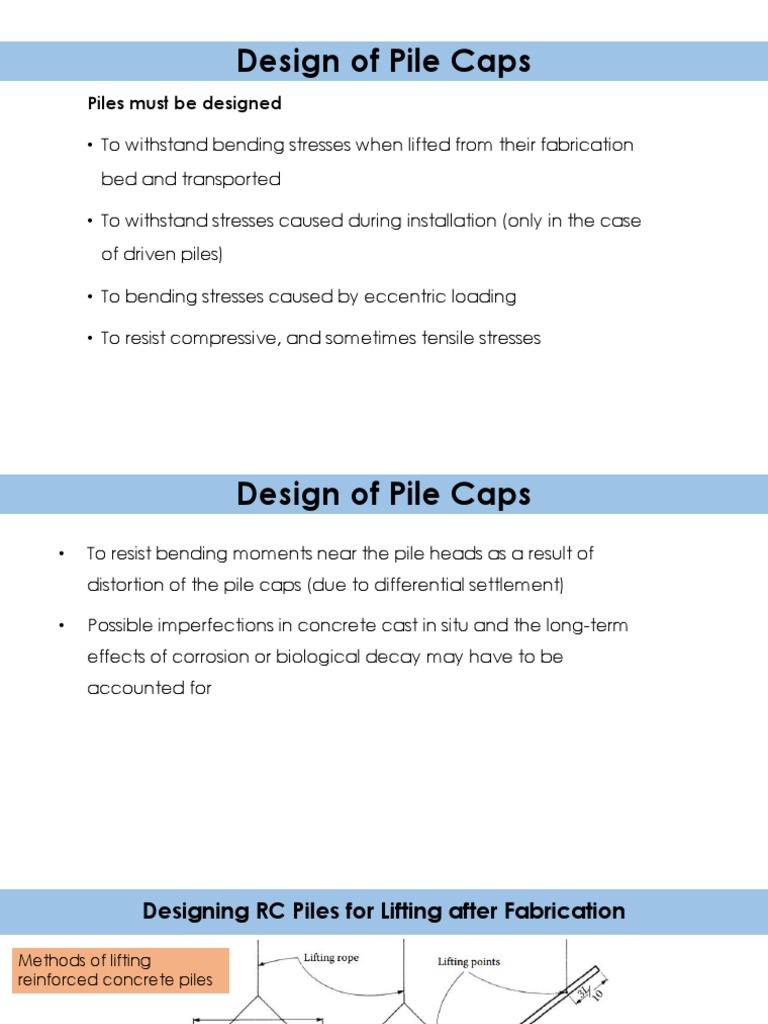 Design of Pile Caps | Download Free PDF | Bending | Deep Foundation