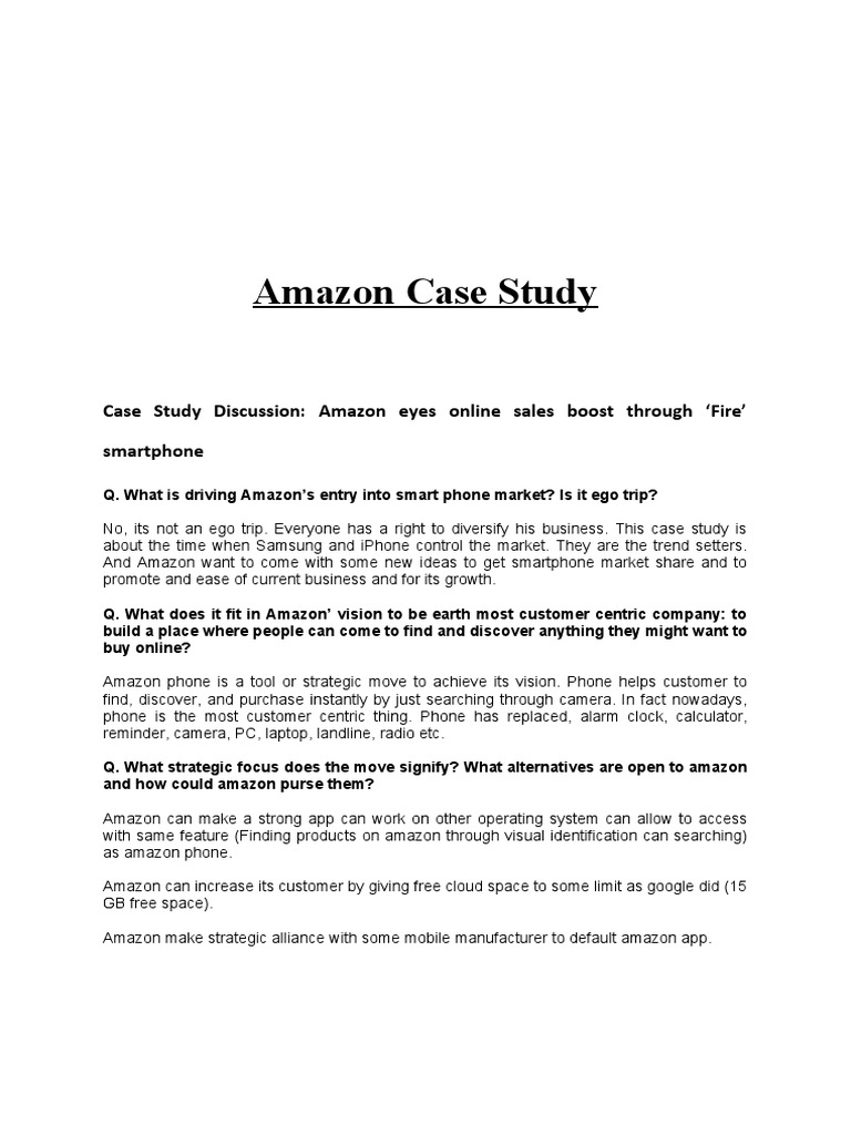 Amazon Case Study Part2 | PDF