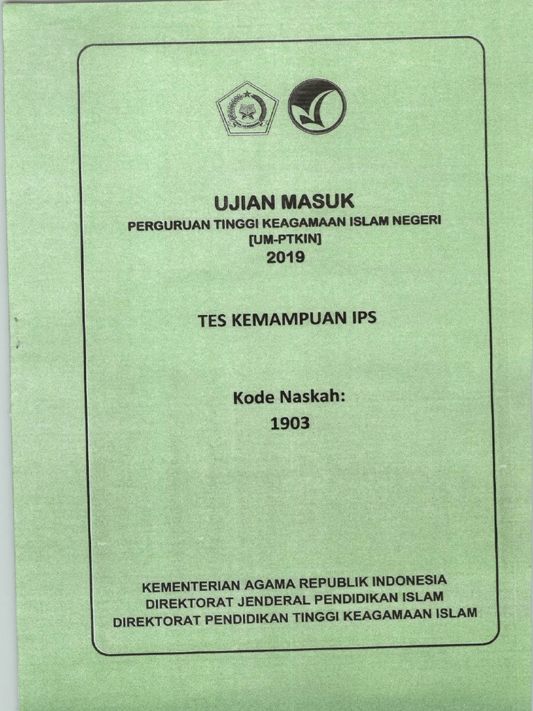 UMPTKIN 2019 - IPS Kode 1903 PDF | PDF