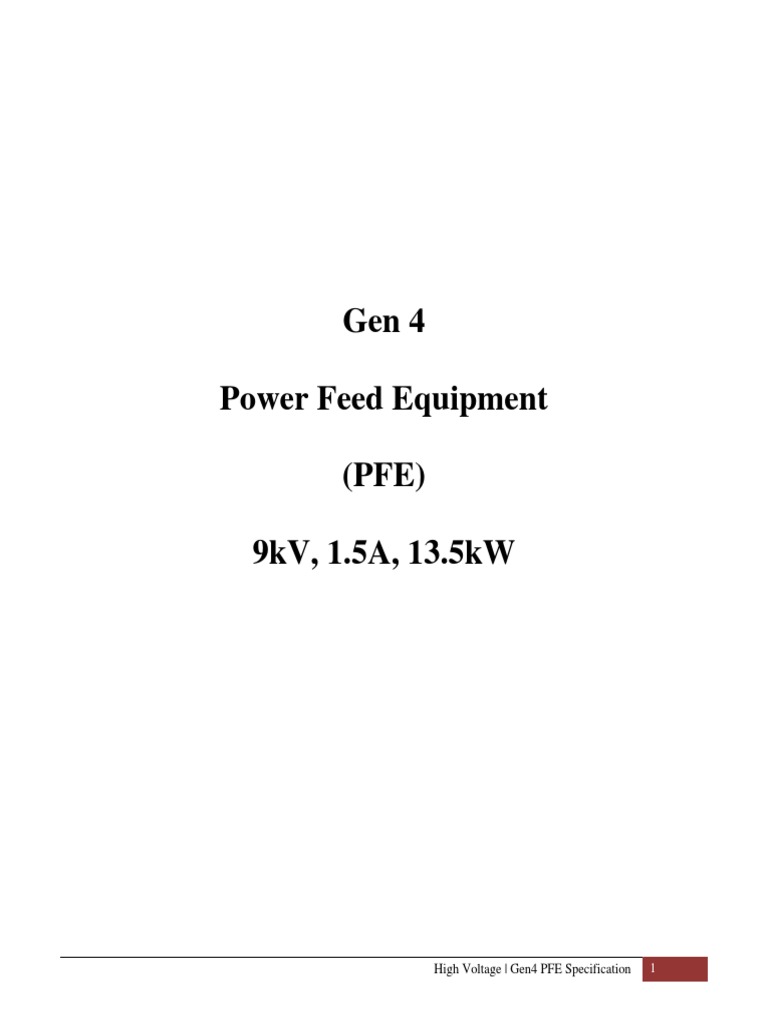 PFE GEN4 Specification | PDF | Electromagnetic Compatibility ...