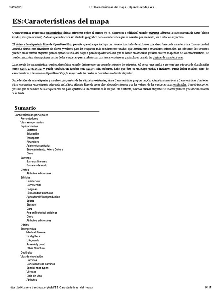 ES - Características Del Mapa - OpenStreetMap Wiki | PDF | Hospital ...