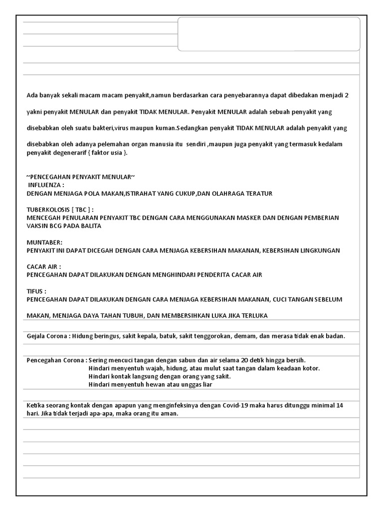 Kertas Bergaris Rangkuman Materi | PDF | Pengembangan Diri | Sains & Matematika