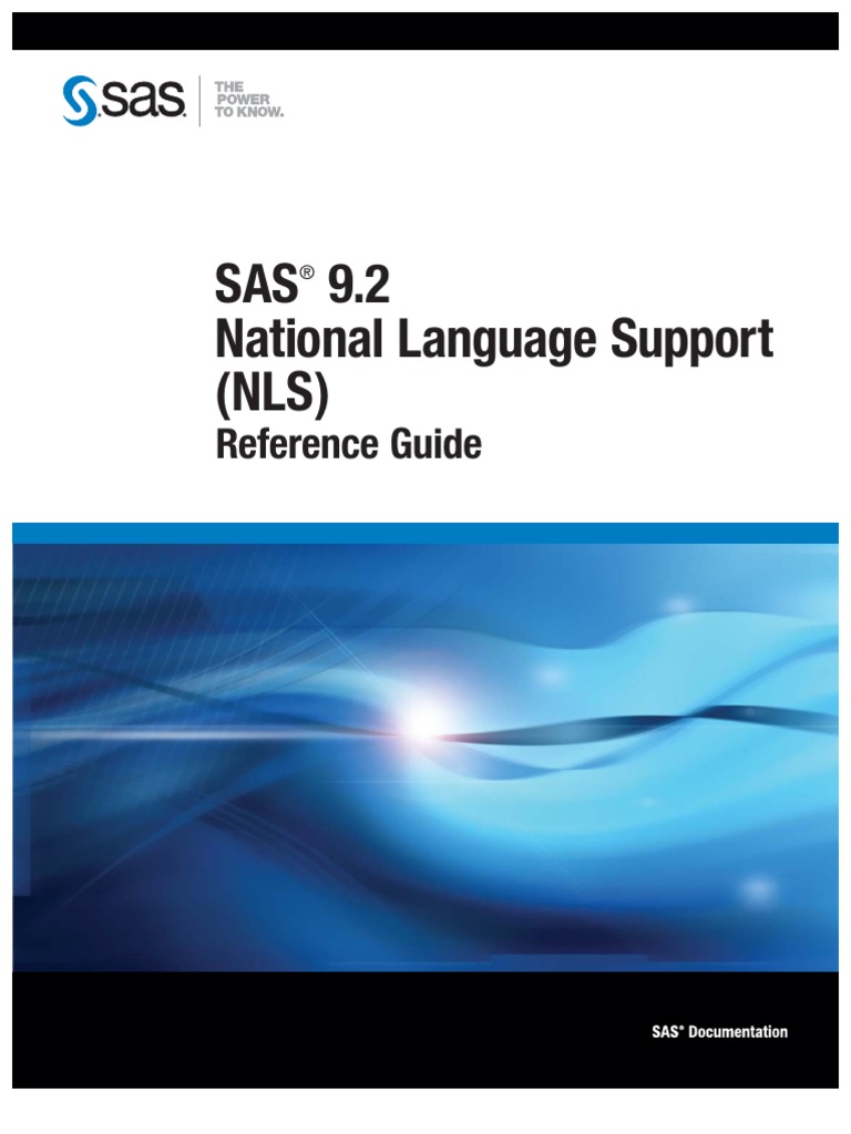 SAS 9.2 National Language Support (NLS) - Reference Guide | PDF ...