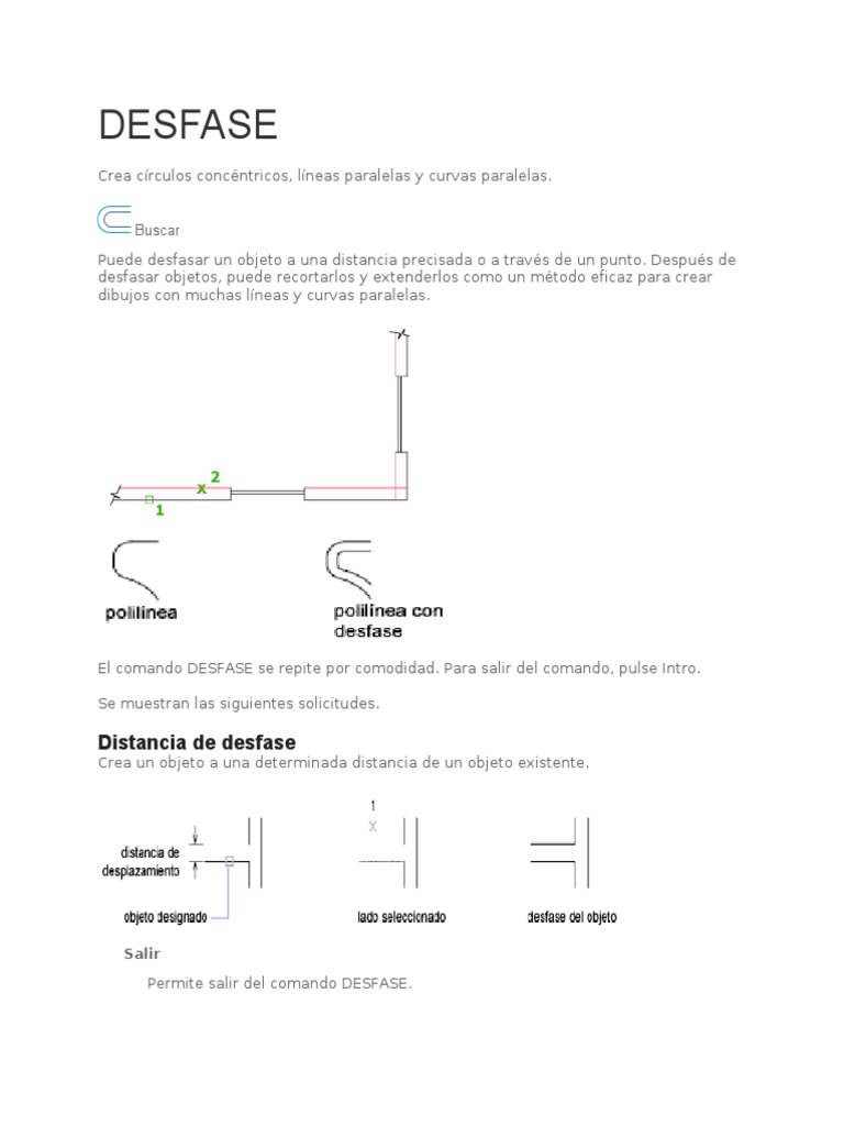 Comando DESFASE en AutoCAD: Guía Completa | PDF | Matriz (Matemáticas ...