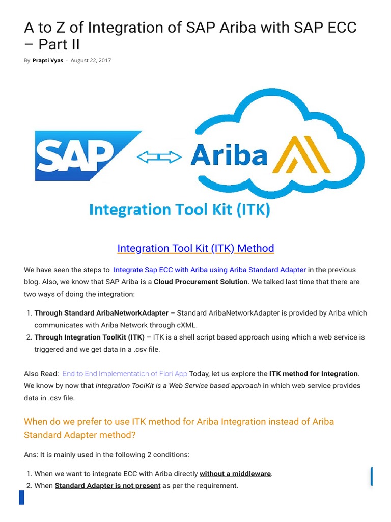 Integration of Ariba With ECC - 2 | PDF | Web Service | Sap Se