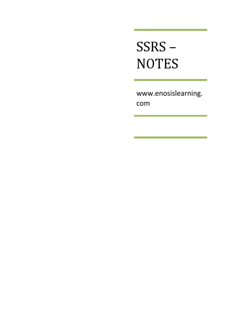 SSRS | PDF | Databases | Microsoft Sql Server