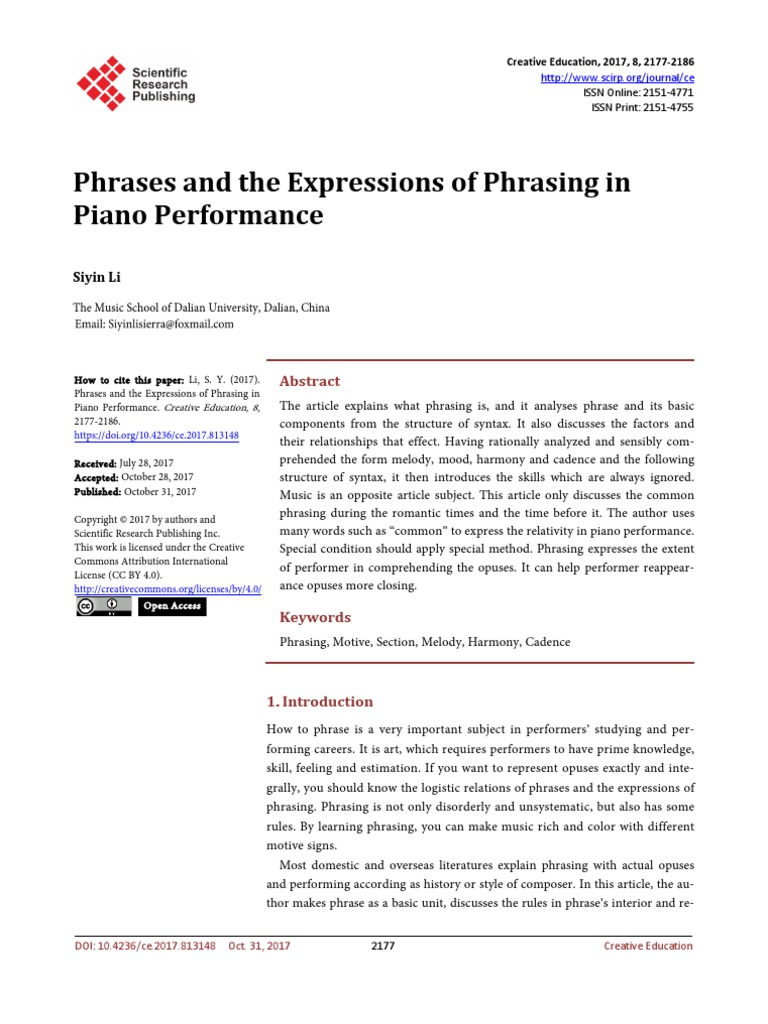 Phrasing PDF | PDF | Phrase | Harmony