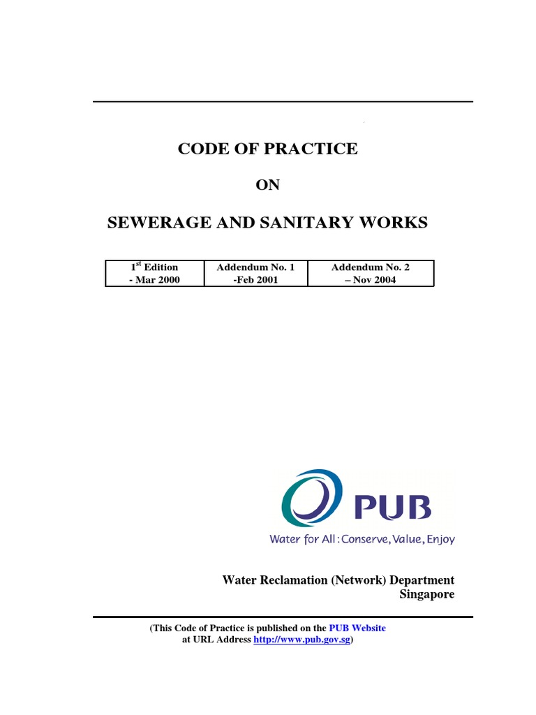 COP Sewrage Sanitary PUB | PDF | Sanitary Sewer | Sewage Treatment