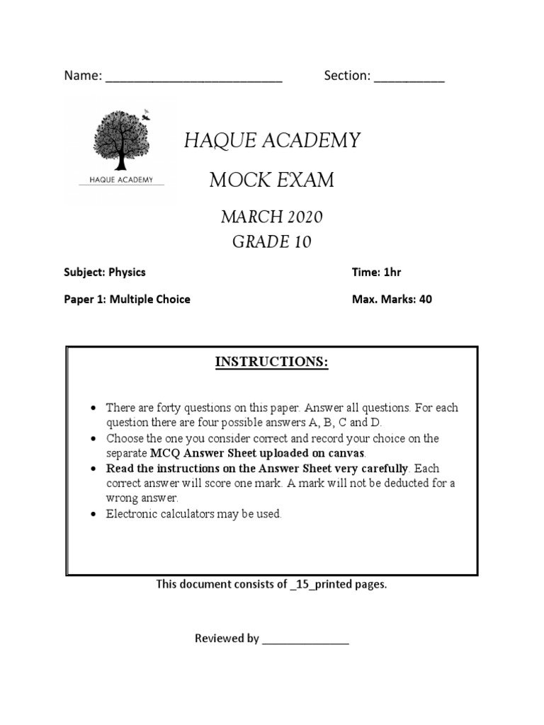 Grade 10 Physics (2020) | PDF | Mass | Gravity