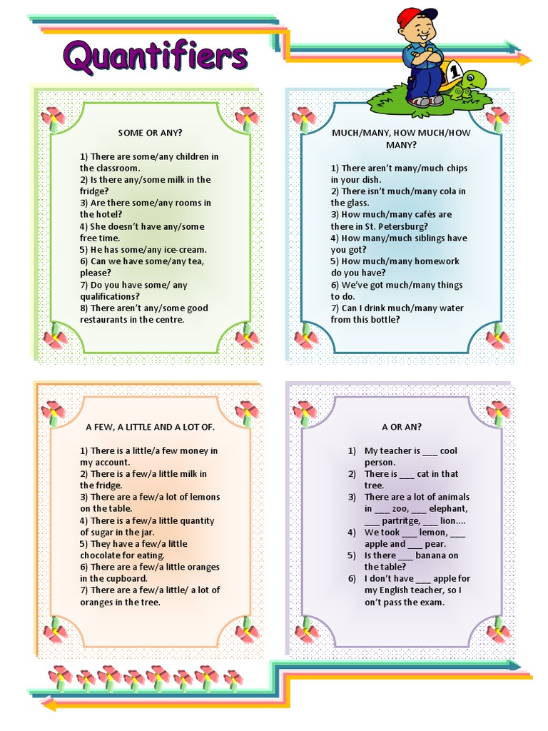 Quantifiers and Articles for Kids | PDF