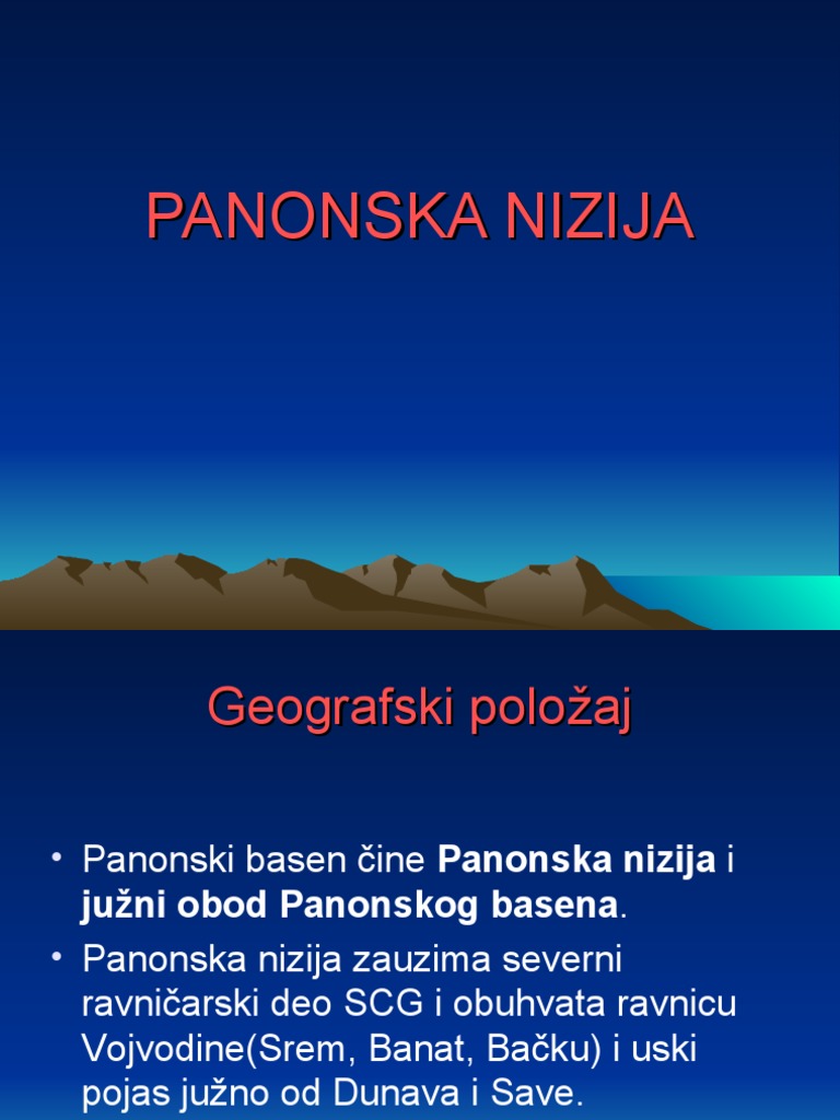 Vojvodina Panonska Nizija Sasa Stojanovic | PDF