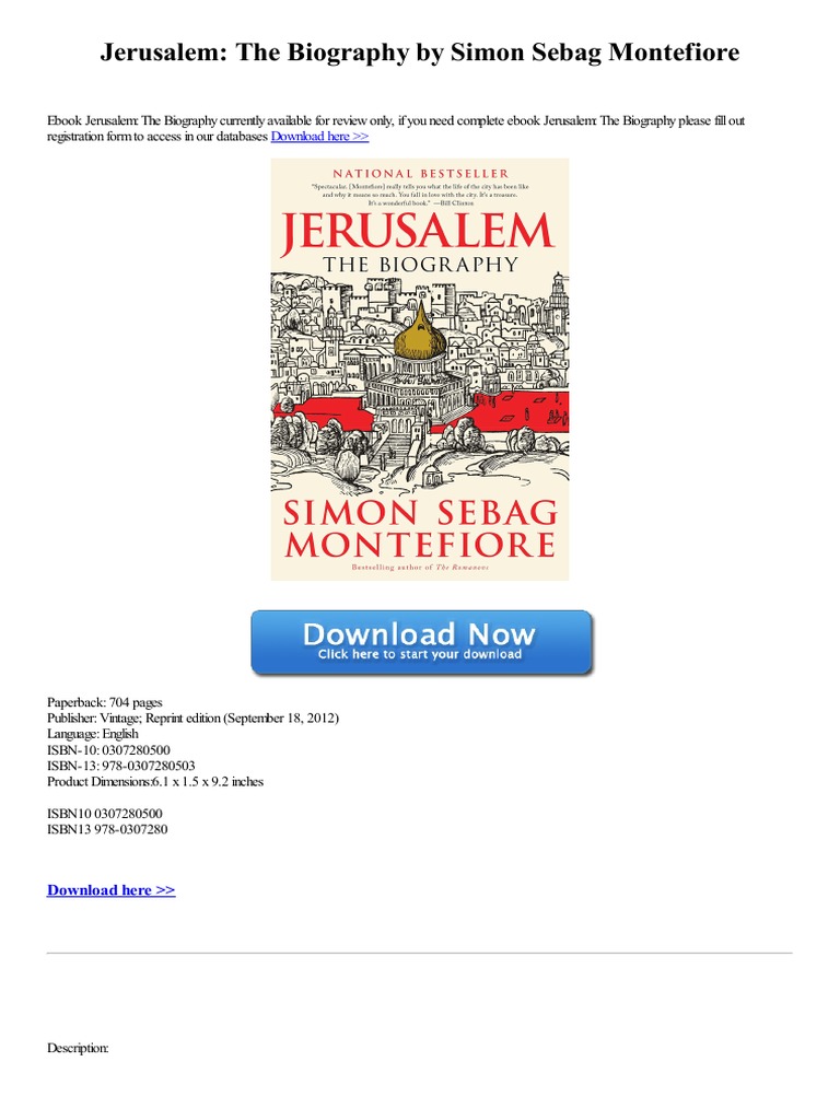 Jerusalem The Biography PDF | PDF