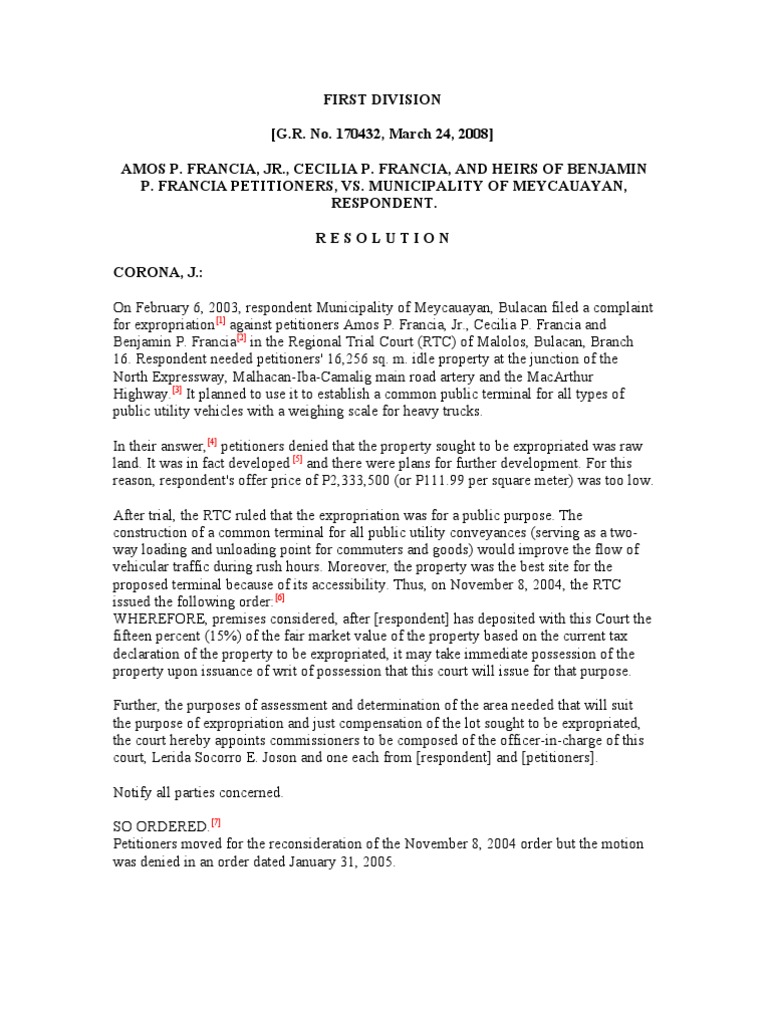 Cases Involving Writ of Possession in Expropriation Cases | Eminent ...