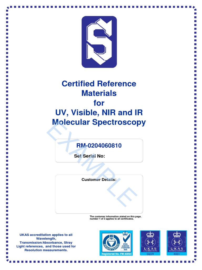 Certified Potassium Dichromate Reference | PDF | Absorbance | Calibration