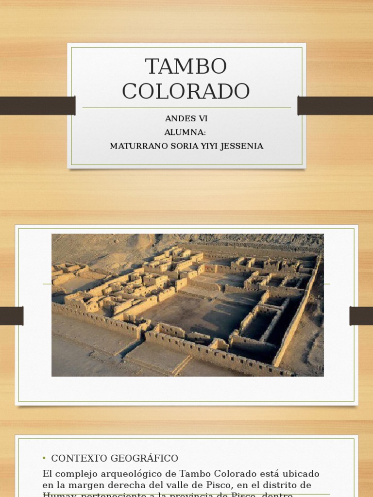 Tambo Colorado | PDF | Imperio Inca
