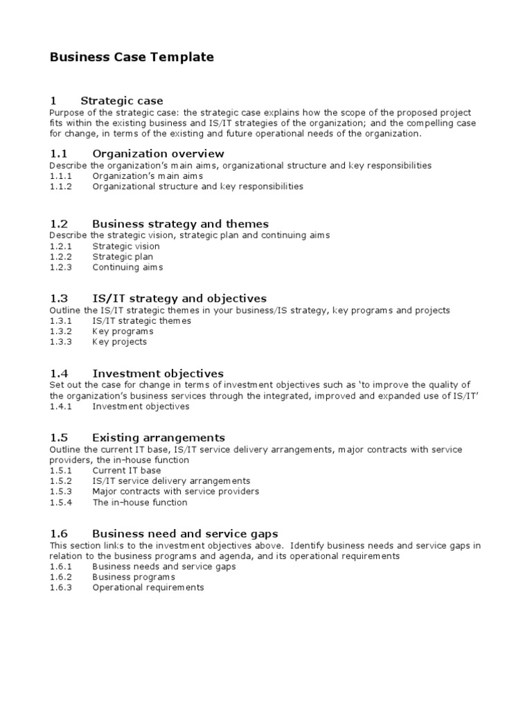 Business Case Template | PDF | Sensitivity Analysis | Risk