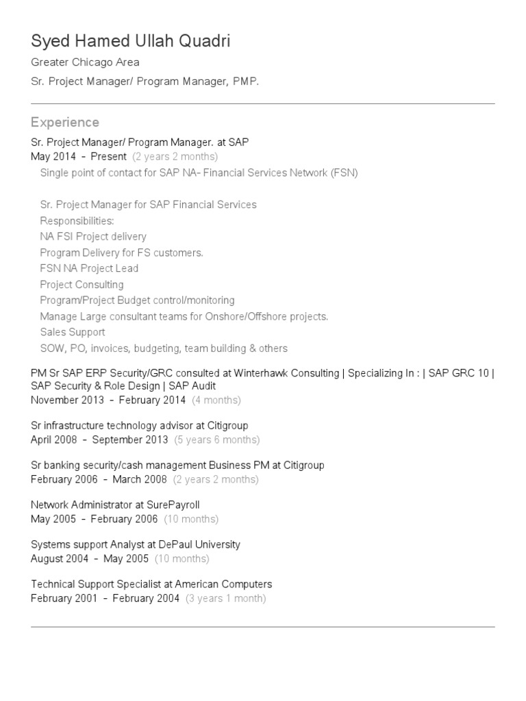 Syed Hamed Ullah Quadri | PDF | Career & Growth | Computers