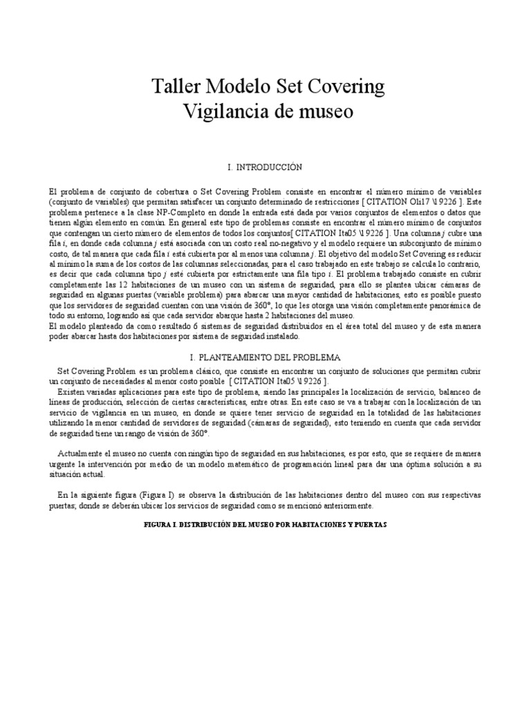 Modelo Set Covering | PDF | Informática teórica | Conceptos matemáticos