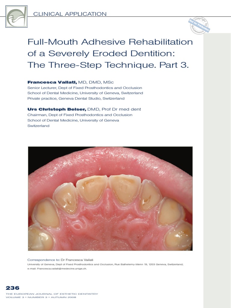 The Three Step Technique Part 3 PDF | PDF | Dental Composite | Dentistry