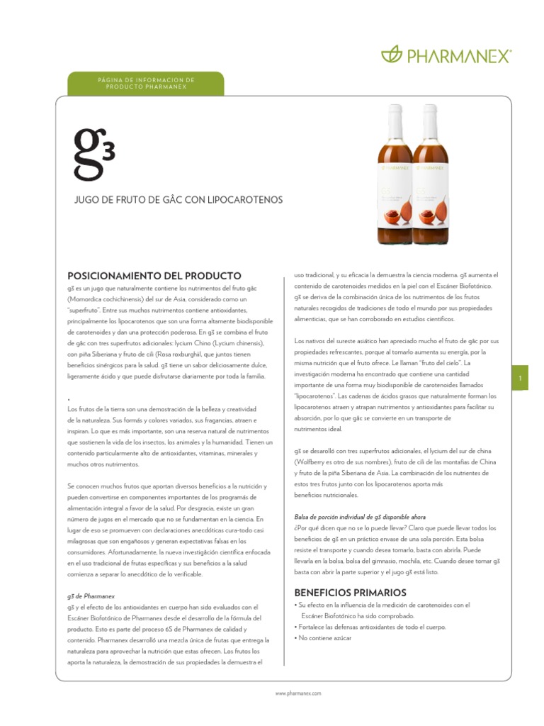 PIPg 3 Pharmanex | PDF | Antioxidante | Nutrición