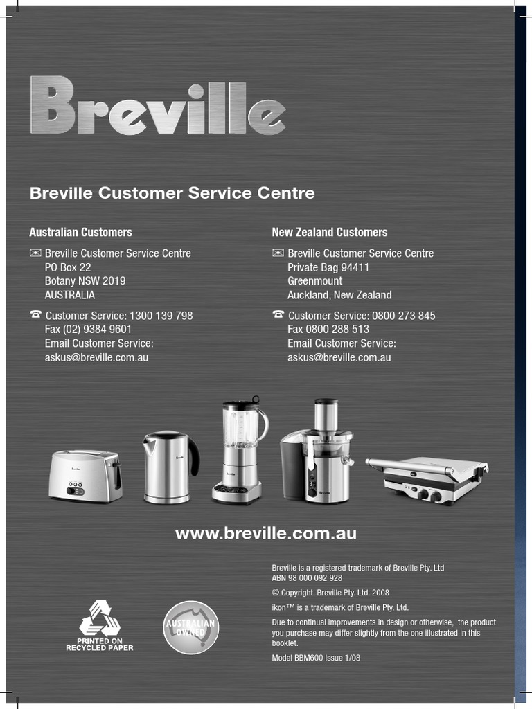 Breville Bread Recipes Book BBM600 | PDF | Breads | Dough