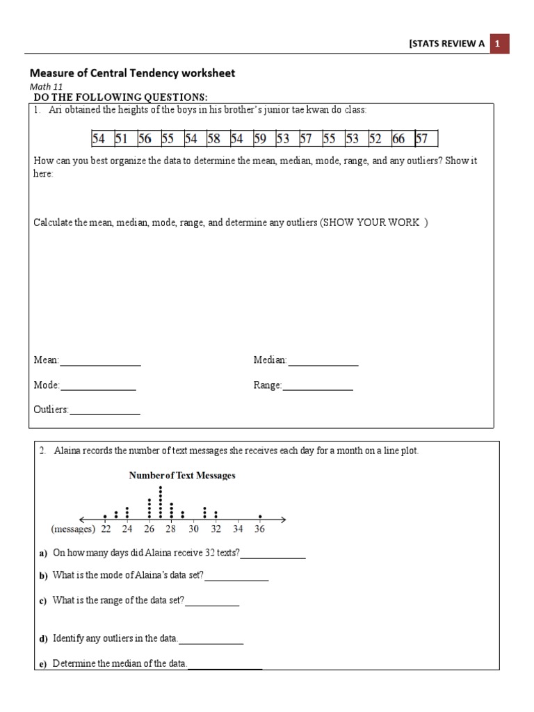 Measure of Central Tendency | PDF