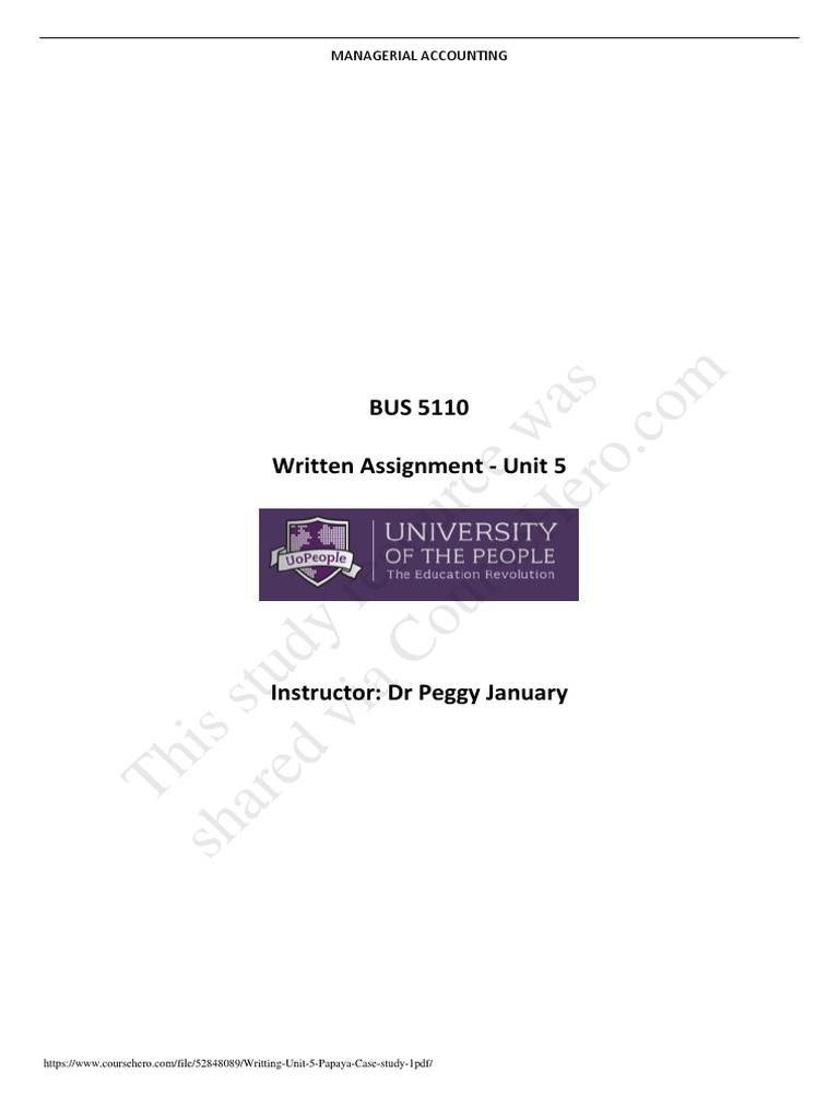 Writting - Unit - 5 - Papaya Case Study 1 PDF | PDF | Management ...