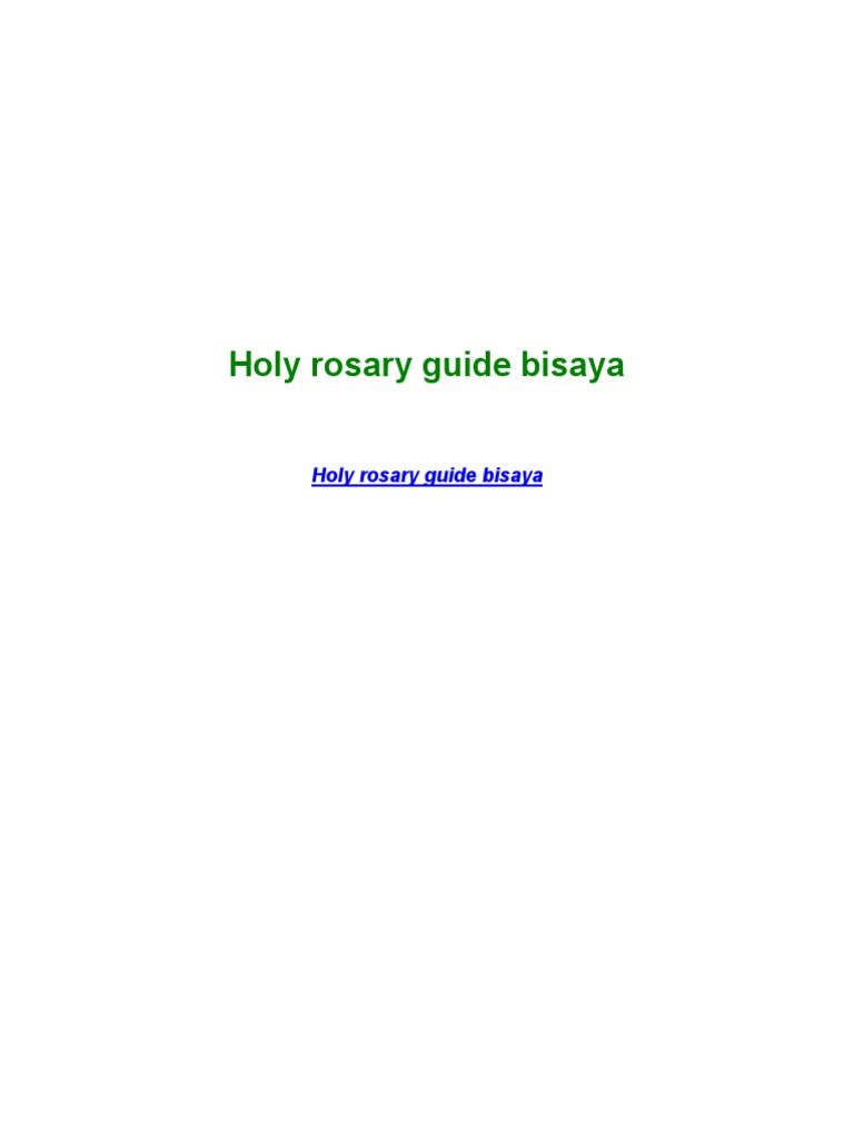 Holy Rosary Guide Bisaya | PDF | Classes Of Computers | Mobile Computers