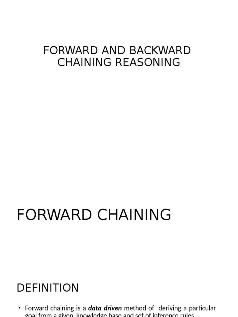 Forward and Backward Chaining-Coppin | PDF | Reasoning | Cognitive Science