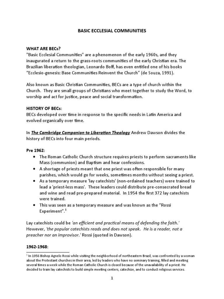 Basic Christian Communities | PDF | Catholic Church | Catechism