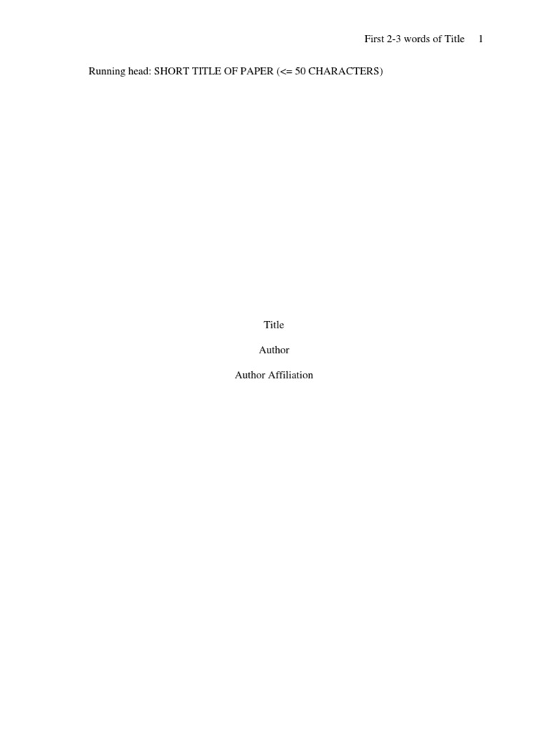 Sample APA-Style Paper | PDF | Paragraph | Citation