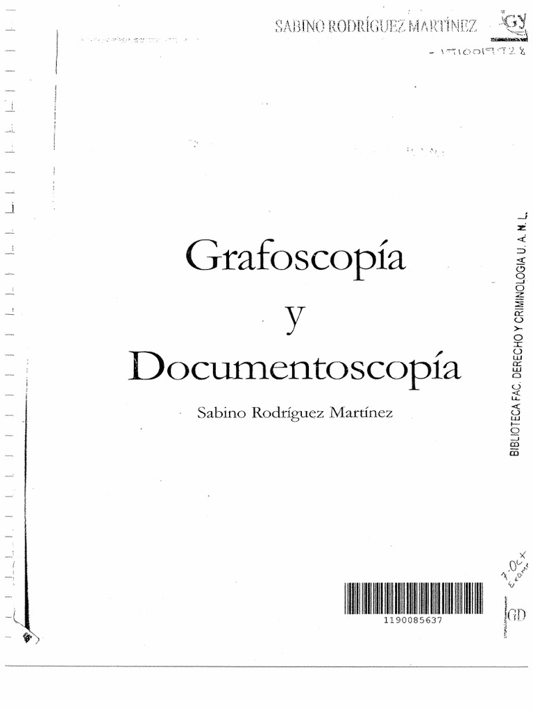 Grafoscopia y Documentoscopia - Sabino | PDF