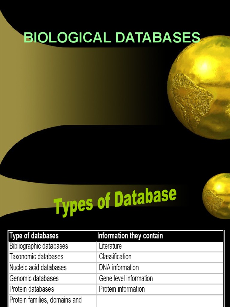 Biological Database Overview | PDF | Bioinformatics | Gen Bank
