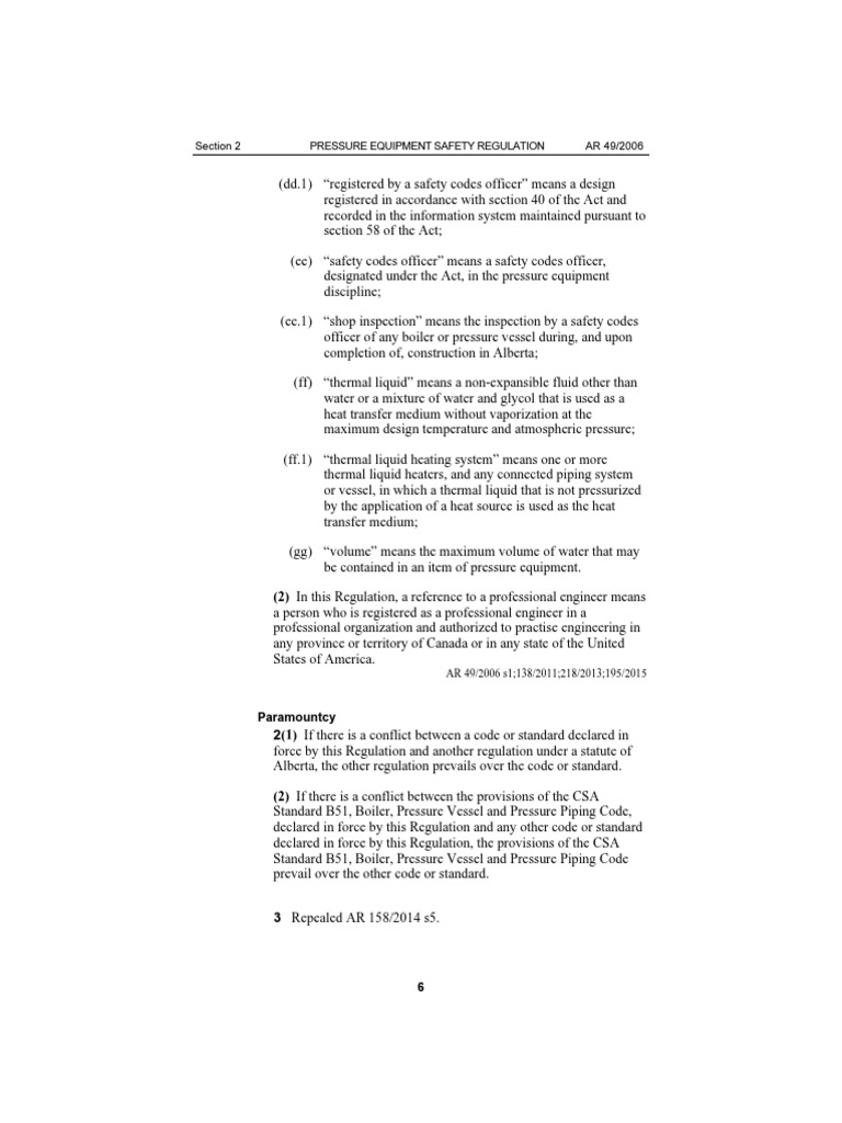 CSA B51 Pressure Equipment Regulations | PDF | Boiler | Pressure