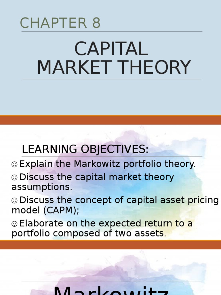 Chapter 8 Capital Market Theory | PDF | Capital Asset Pricing Model ...