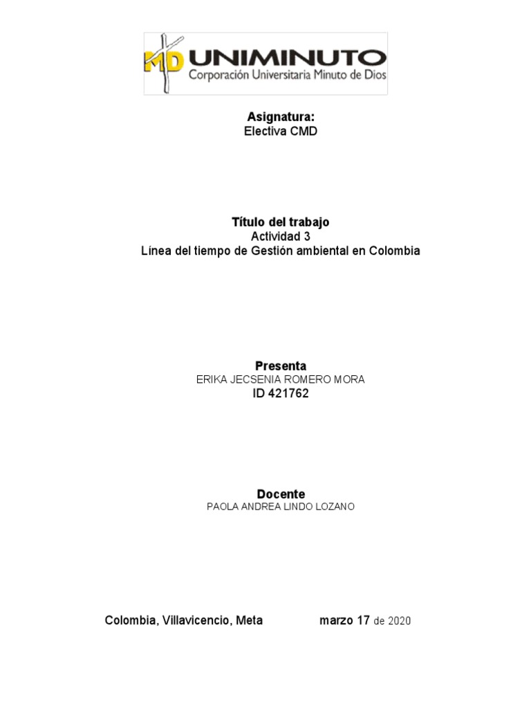 Actividad-3-Linea de Tiempo Gestion Ambiental | PDF | Colombia | Gobierno Actividad-3-Linea de Tiempo Gestion Ambiental | PDF | Colombia | Gobierno