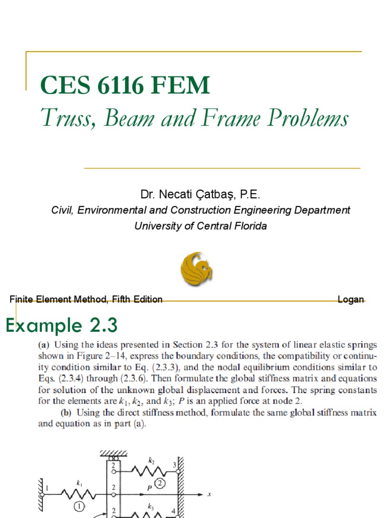 Trusses and Frames PDF | Download Free PDF | Finite Element Method | Matrix (Mathematics)