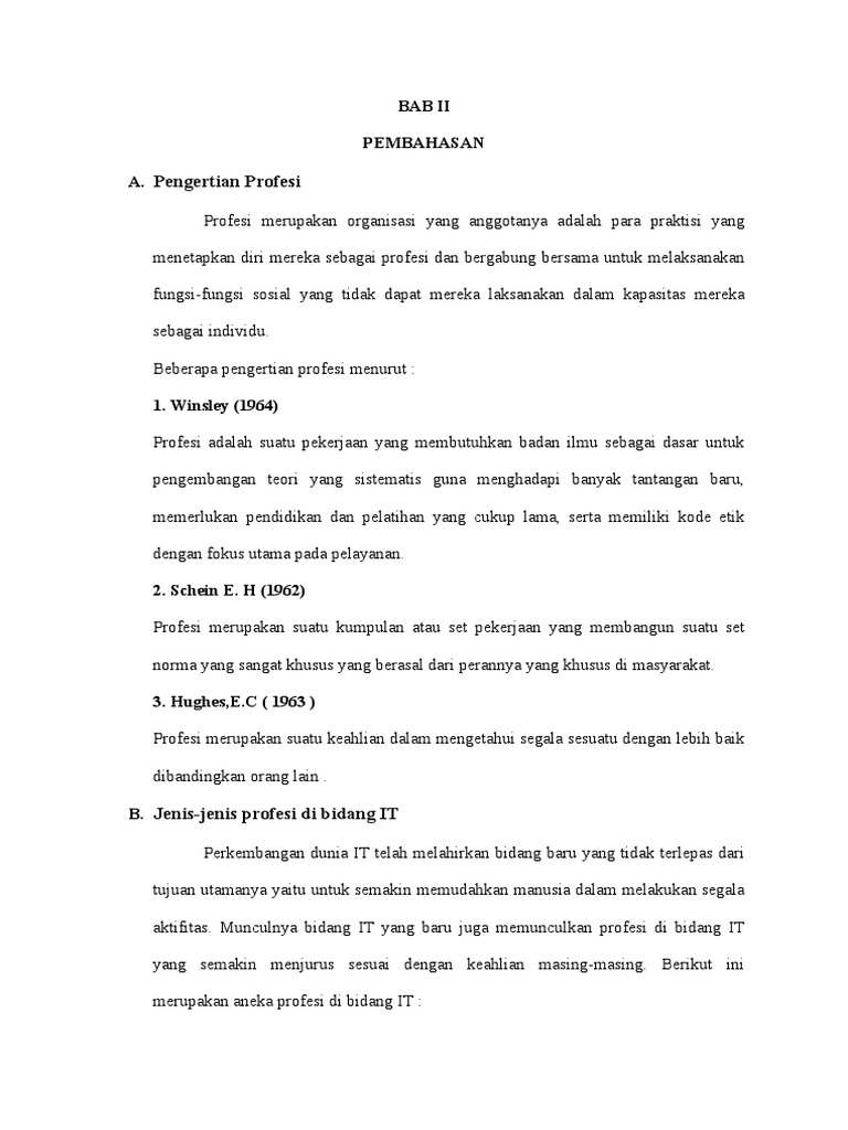 Jenis Profesi di Bidang IT dan Standar | PDF | Komputer