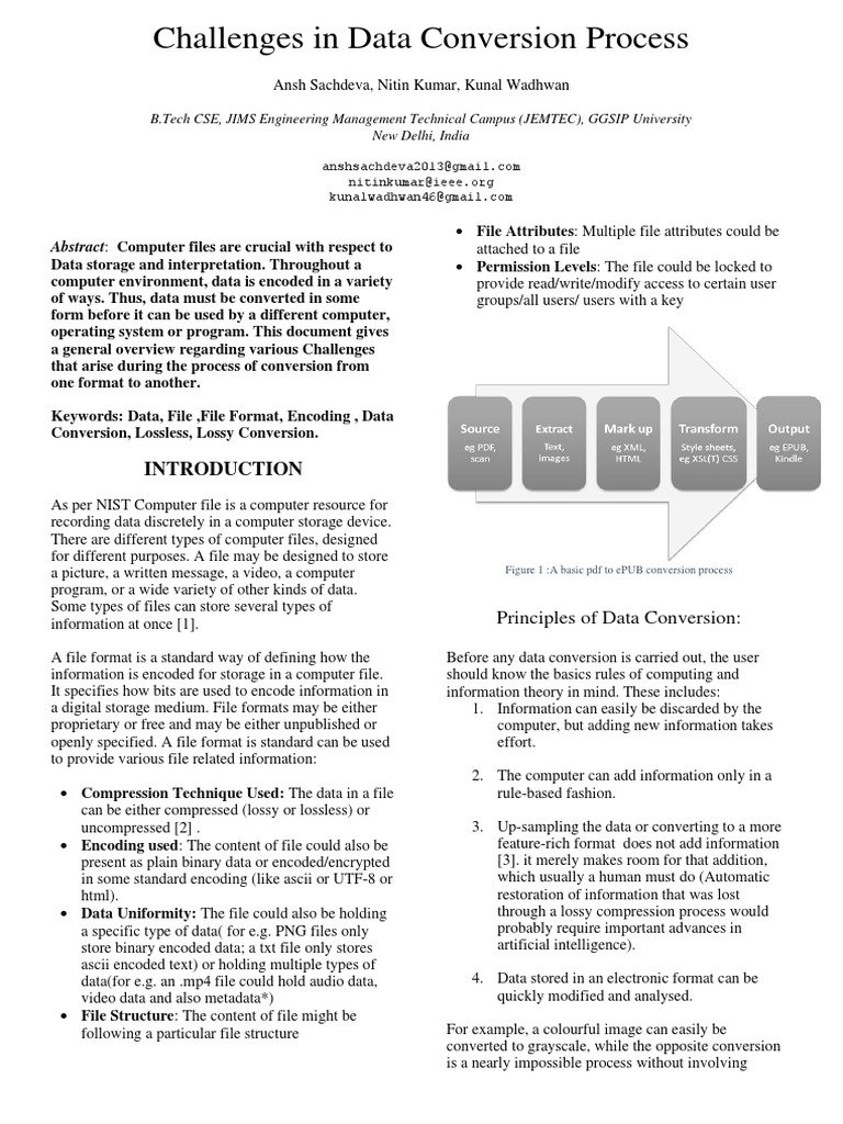 Data Conversion Challanges | PDF | Data Compression | Digital Technology