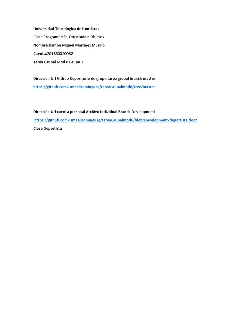 Tarea POO MODULO 6 PDF | PDF