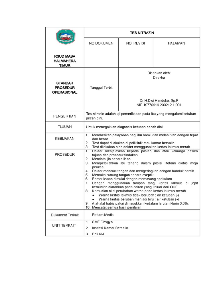 Spo Tes Nitrazin | PDF