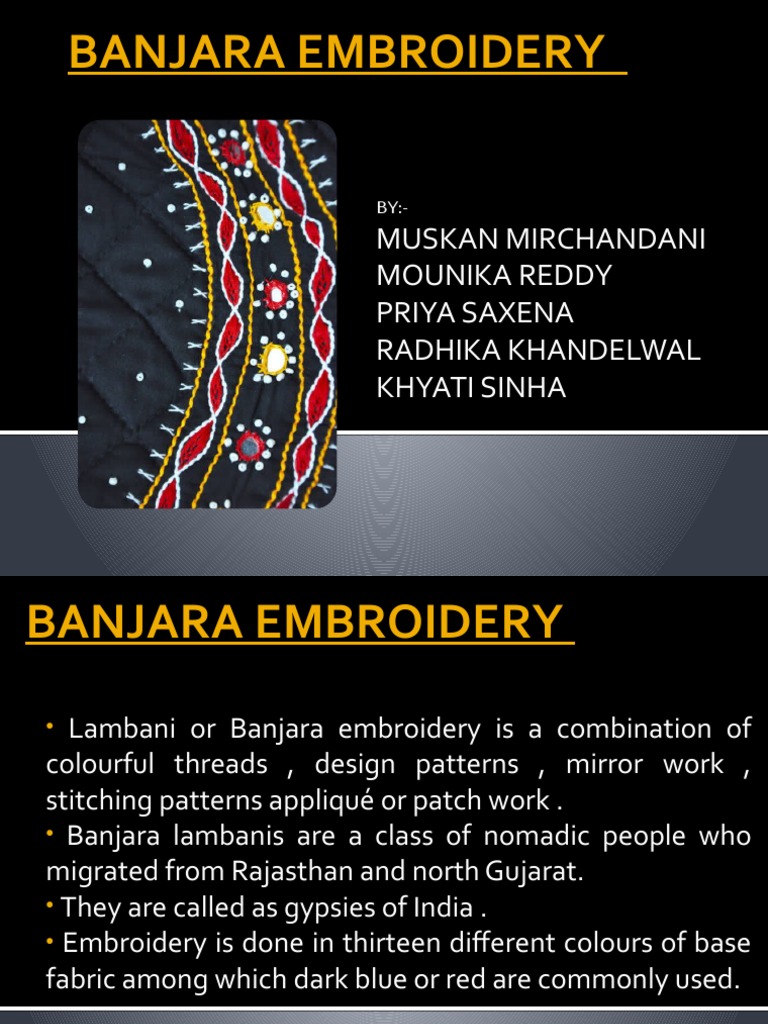 Banjara Embroidery | PDF