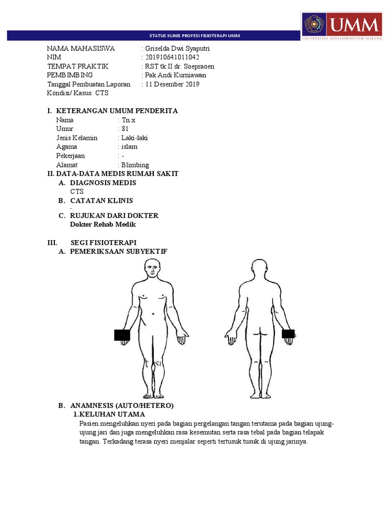 Status Klinis CTS | PDF