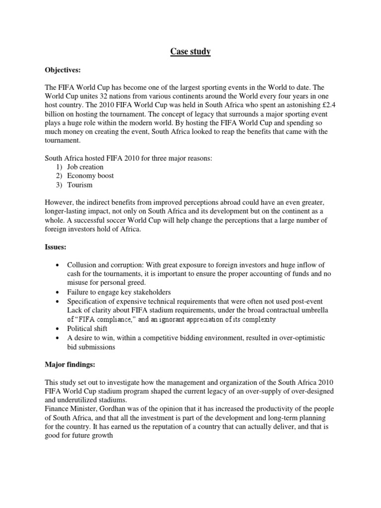 Fifa Case Study | PDF | Quality Management | Quality (Business)