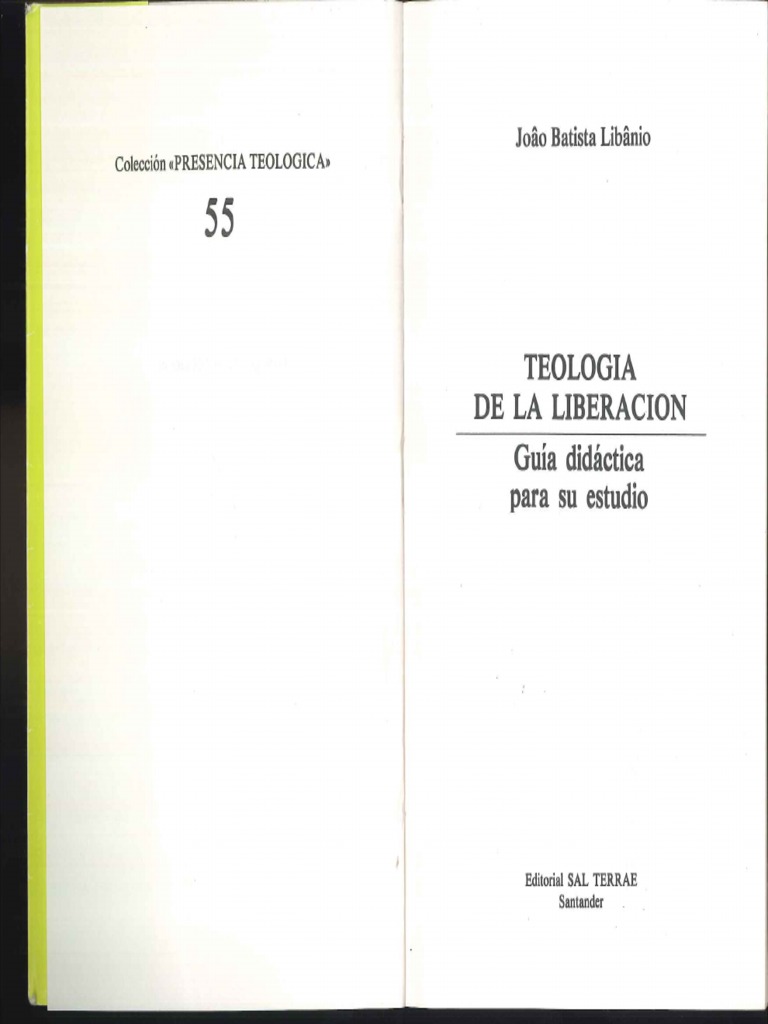 LIBANIO, J.B. Teología de La Liberación. Sal Terrae, 1989 | PDF