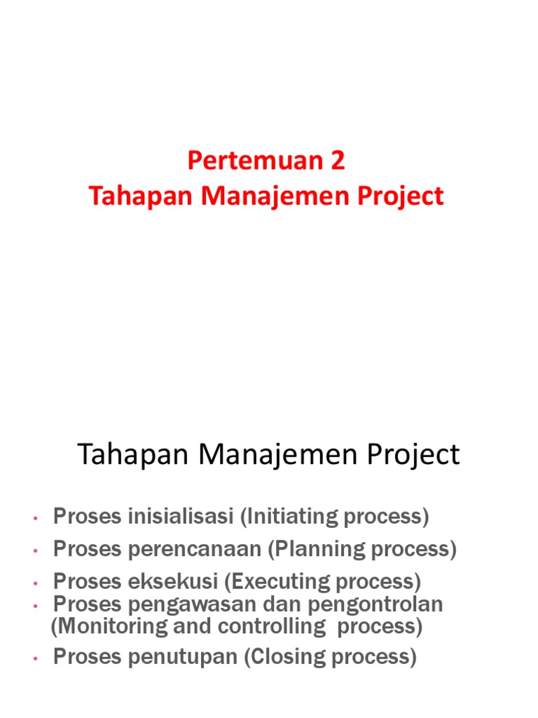 Tahapan Manajemen Project PDF | PDF