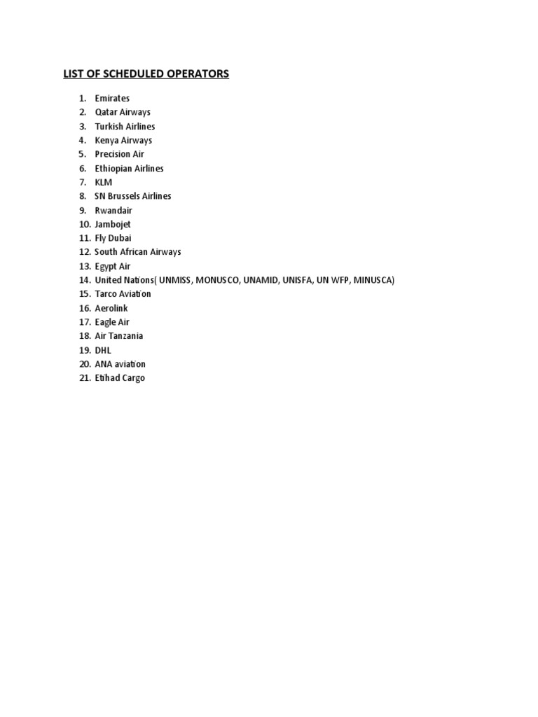 List of Operators | PDF